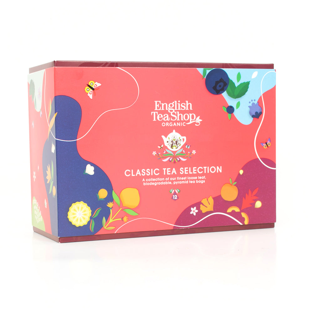 English Tea Shop Organic Classic Tea Selection Prism - 12 Pyramid Tea ...
